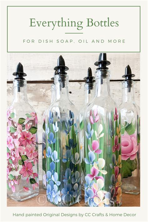 Hand Painted Everything Bottles Dish Soap Olive Oil And More