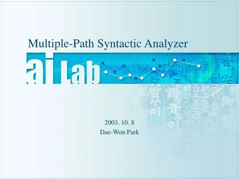 Ppt Multiple Path Syntactic Analyzer Powerpoint Presentation Free