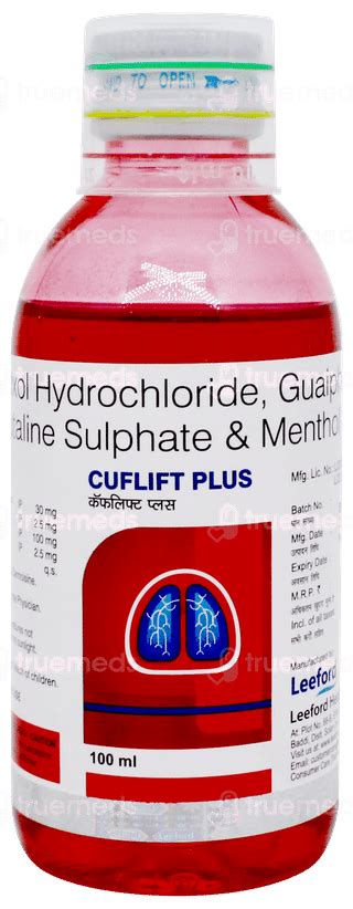 Cuflift Plus 3050125 Mg Syrup 100 Ml Uses Side Effects Dosage