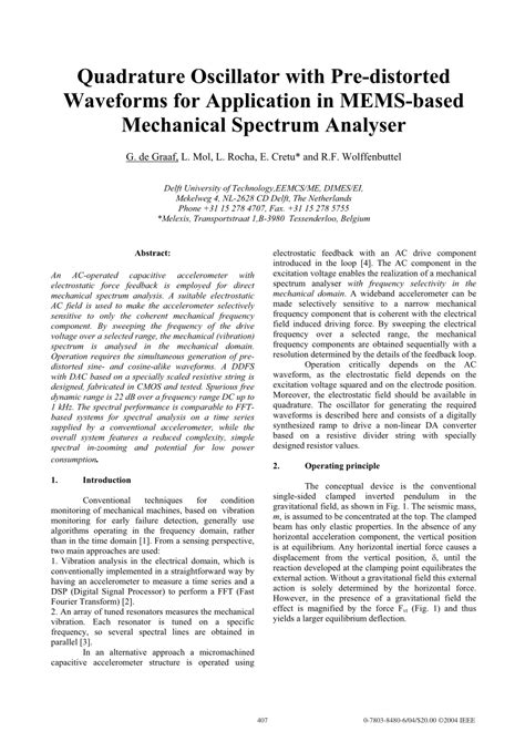 Pdf Quadrature Oscillator With Pre Distorted Waveforms For