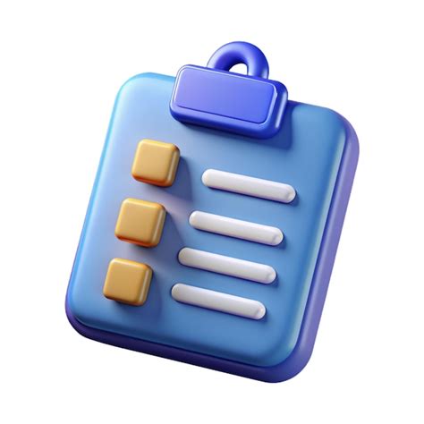 Assignment Icon Clipboard Checklist Document Symbol 3d Vector