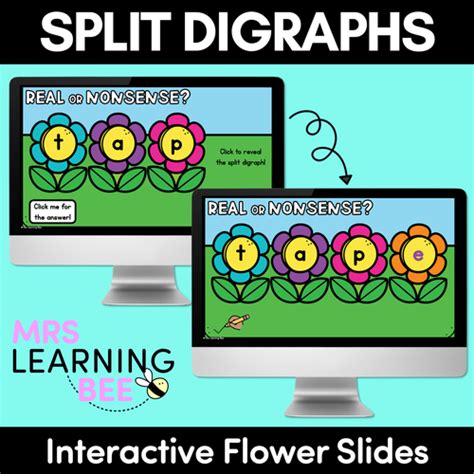 Split Digraphs Cvce Words Interactive Flower Slides