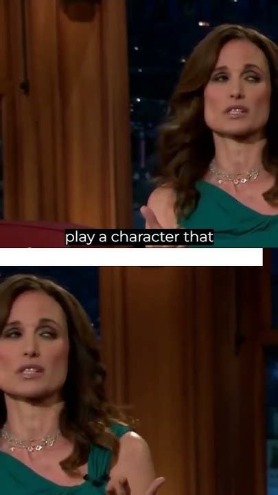 Andie Macdowell Controversial On Set Shorts Viral Andiemacdowell Craigferguson Youtube