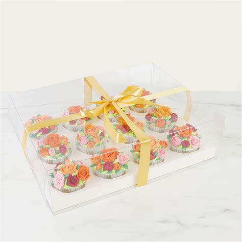 Pack Of 25 Clear Cupcake Boxes For 1 Cupcake With Clear Incert Amazon