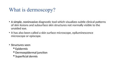 Basics In Dermoscopy For Clinical Diagnosis Pptx