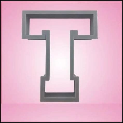 Cortador De Biscoitos Varsity Letter T De 2 Polegadas Plást Frete Grátis