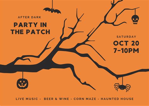 Party In The Patch Customizable Card Template Shutterstock