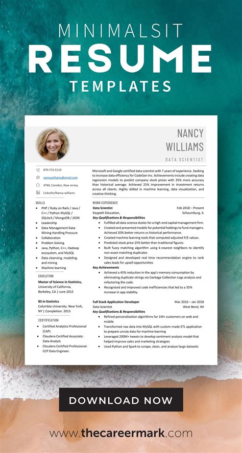 Minimalist Resume Templates Minimalist Resume Template Resume