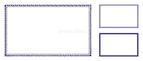 Double Rectangle Frame Mosaic Icon Of Ragged Pieces Stock Vector
