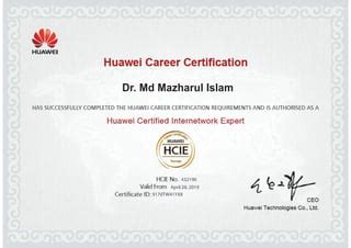 Huawei Certified Internetwork Expert Certificate PDF Internet Computing