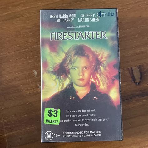 Firestarter Vhs Video Tape 80s 1984 Stephen King Drew Barrymore