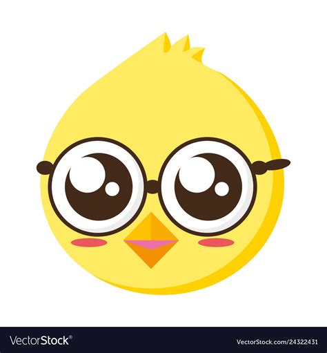 Cute Chick Head Royalty Free Vector Image Vectorstock