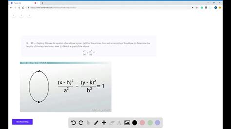 ⏩solved9 28 Graphing Ellipses An Equation Of An Ellipse Is Given
