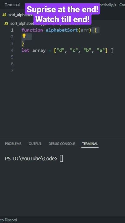 Sort Array Alphabetically In Node Js Javascript Shorts Javascript