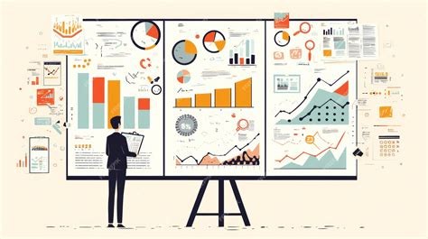 Diverse Data Analytics Visual Board With Charts And Graphics Premium