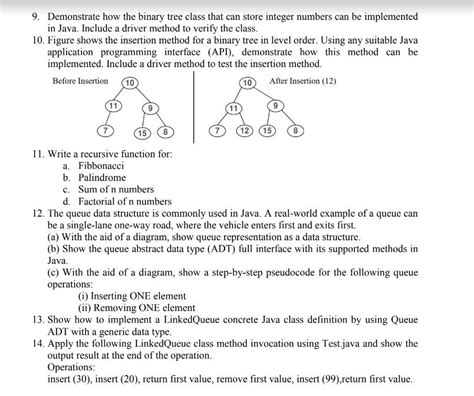 Solved 9 Demonstrate How The Binary Tree Class That Can