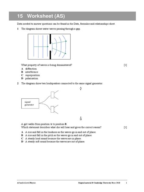 15 Superposition Of Waves 15 Pdf Interference Wave Propagation