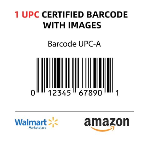 1 Upc Code Barcode With Barcode Image For Your Ecommerce Needs Except Amazon Etsy