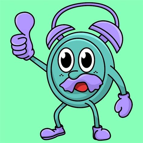 Premium Vector Cartoon Cute Round Clock Illustration