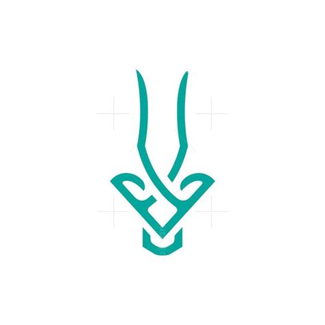 Abstract Oryx Logo Oryx Head Logo Logo Abstract Shapes Logo Design