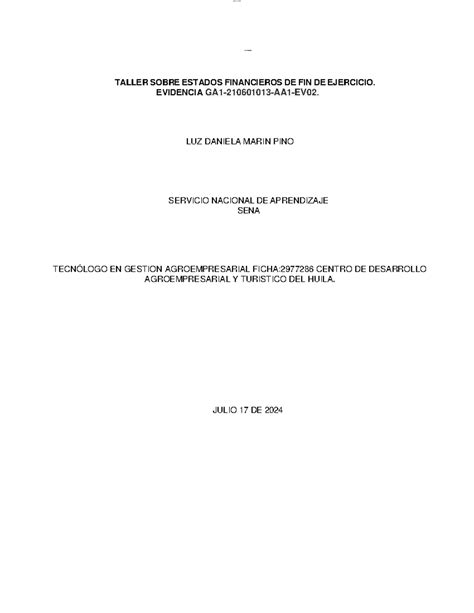Estados Financieros De Fin De Ejercicio Ga1 210601013 Aa1 Ev02