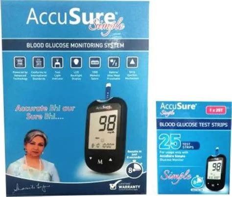 Accusure Glucometer Display Type Lcd Backlight Display Deep