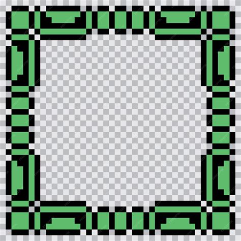 Premium Vector Pixel Art Frame Border Template Design