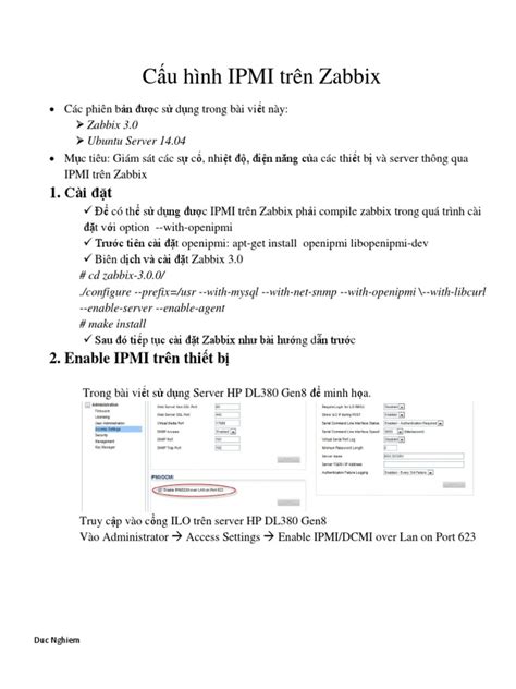 Monitoring Hardware With Ipmi On Zabbix Pdf
