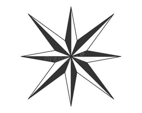 A Minimalist Geometric Compass Rose Perfect For Navigation Travel Adventure Or Wayfinding