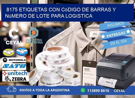 8175 Etiquetas Con Código De Barras Y Número De Lote Para Logística Etiquetas Para Fabricas