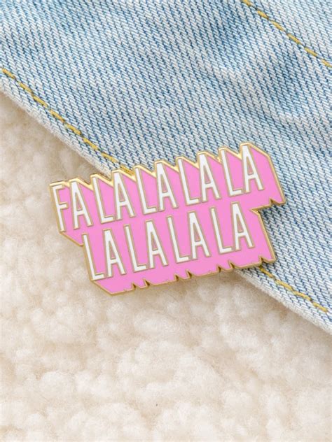Falalalala Lalalala Enamel Pin Holly And Co