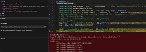 Syntax Error With Evaluate Javascript Seleniumlibrary Robot Framework