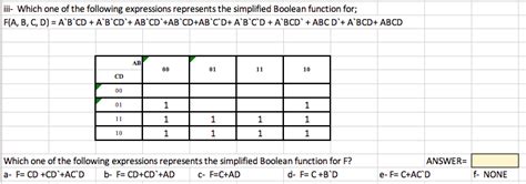 Solved Using Four Variable K Maps I Use The Following Chegg Com