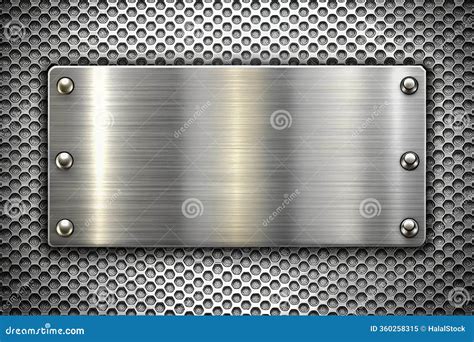 Metal Plate Background With Rivets 3d Illustration Stock Illustration