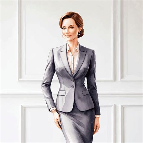 Watercolor Of A Female Manager Premium Ai Generated Vector