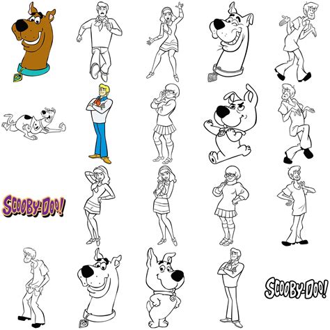 Sooby Doo Sketch Svg Bundle Scooby Doo Movie Svg Scooby Doo Cast Svg