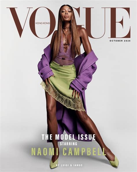 Naomi Campbell Takes Over Vogue Hong Kongs October Covers
