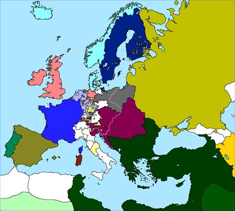 Image Map Of Europe 1802 Vive La Révolutionpng Alternative