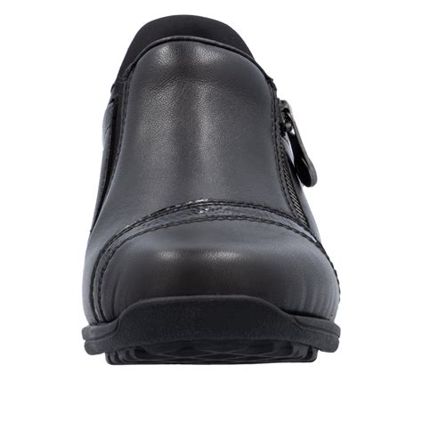 Rieker 47264 00 Zip Shoe Water Resistant Black Sue At