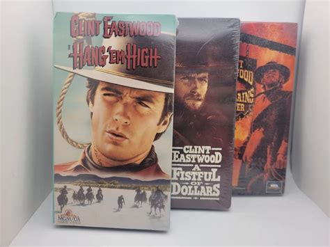 Sealed Clint Eastwood Vhs Lot Hang Em High A Fist Full Of Dollars
