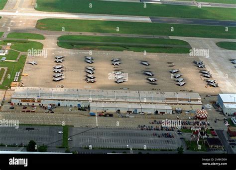 An Aerial View Of A Section Of The Flight Line At Nas Oceana Showing F
