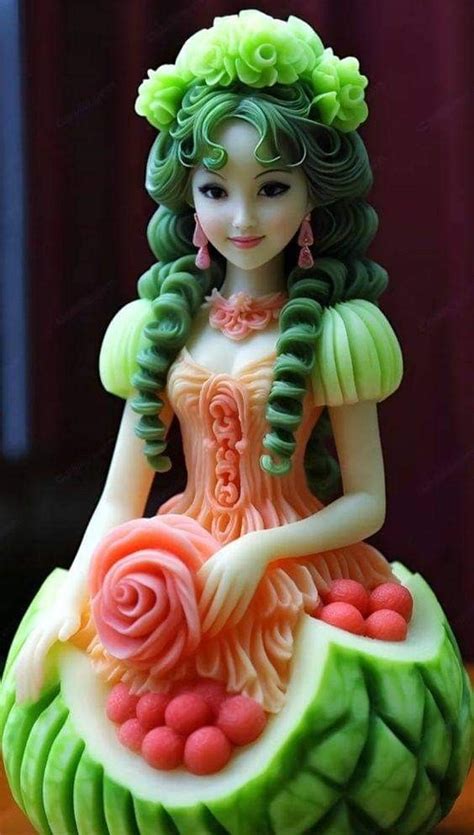 Pin By Veronique Engelen On Fruit En Groenten Kunst Fruit Carving Fruit Art Watermelon Art