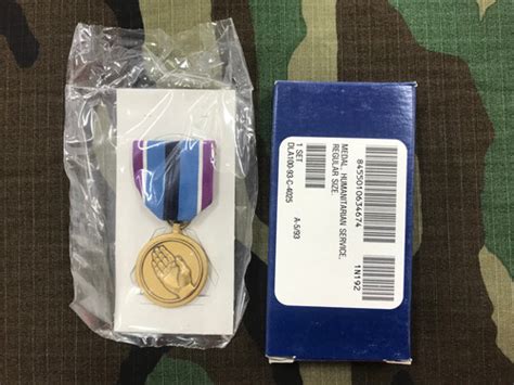 Medal Humanitarian Service Army Navy Warehouse