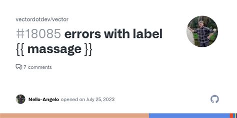 Errors With Label Massage Issue Vectordotdev Vector GitHub
