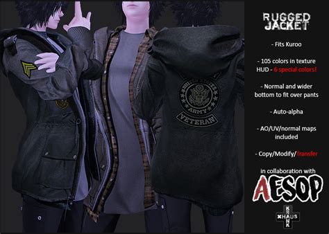 Second Life Marketplace Krankhaus Kuroo Rugged Jacket