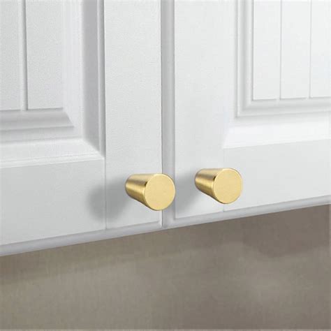 10 Pack Gold Aluminum Alloy Knobs For Dresser Pull Tapered Drawer