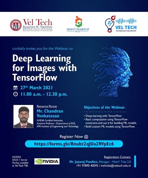Webinar On Deep Learning For Images With Tensorflow Vel Tech Rangarajan Dr Sagunthala R