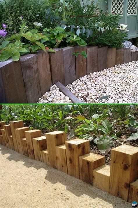 20 Creative Garden Bed Edging Ideas Projects Instructions Wood Garden