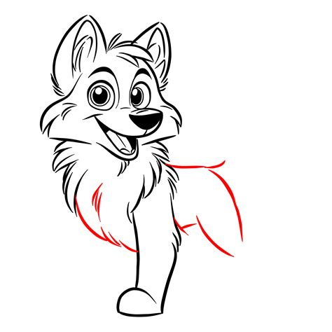 Chibi Wolf Girl Lineart