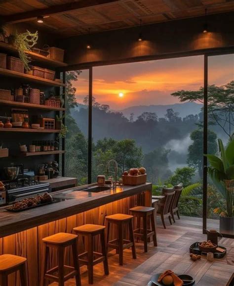 Outdoor Bar With Stunning Sunset View